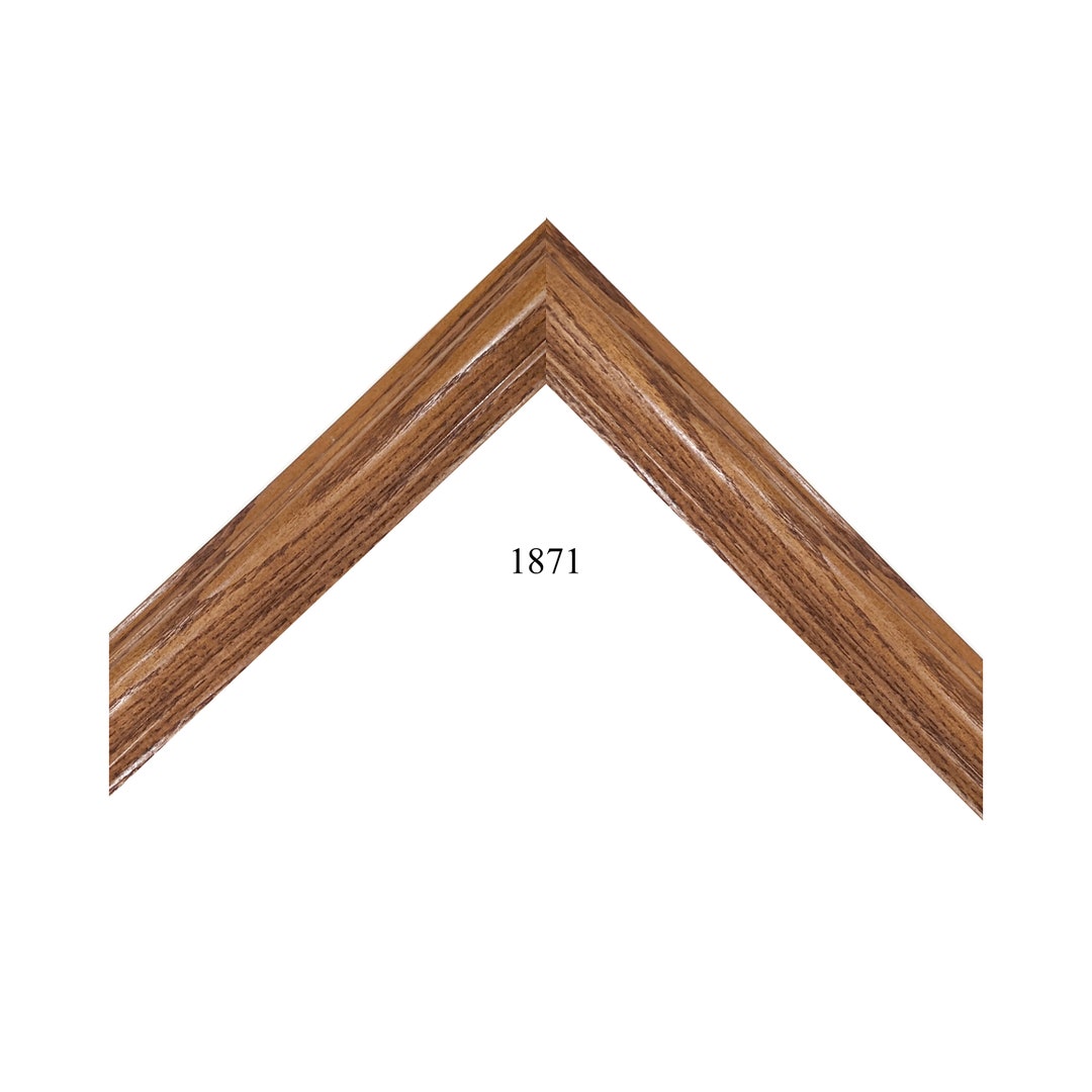 Custom Picture Frame | 1 1/4" Classic Oak Rounded Wood | Custom Size ...