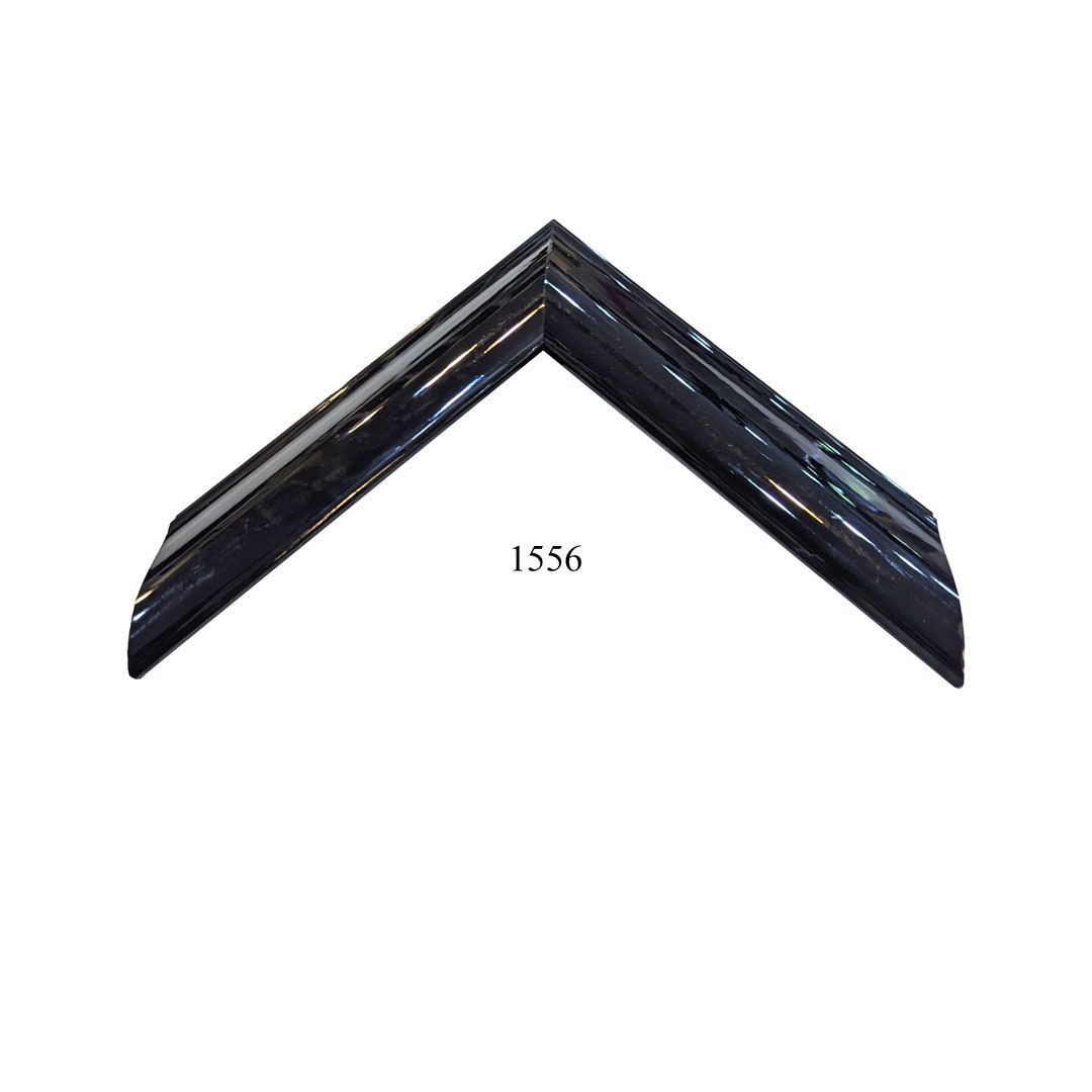 Custom Picture Frame | 1 1/2W Black Laquer W/deep Rabbet | Custom Size ...