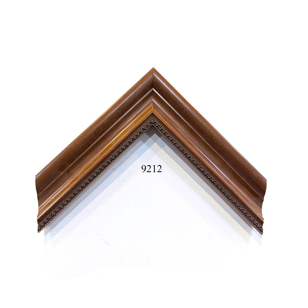 Custom Picture Frame | 1 1/2W 1H 3/8R Medium Brown W/decorative Lip ...