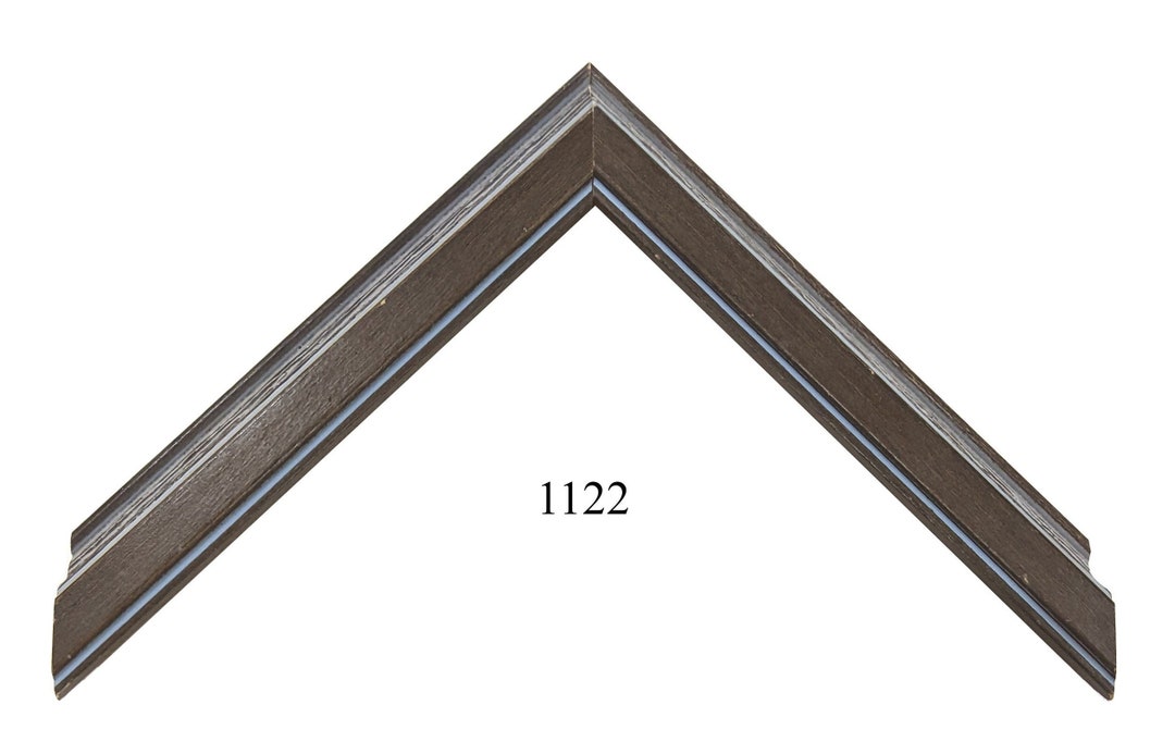 Custom Size Picture Frame | 1" Rustic Dark Brown With Gray Dusting ...