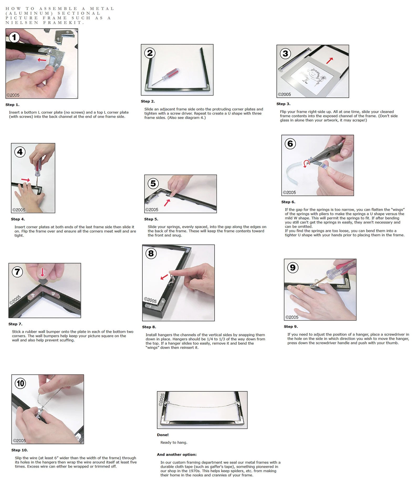 Custom Cut Picture Frame Sectional Metal CMI Metal - Etsy