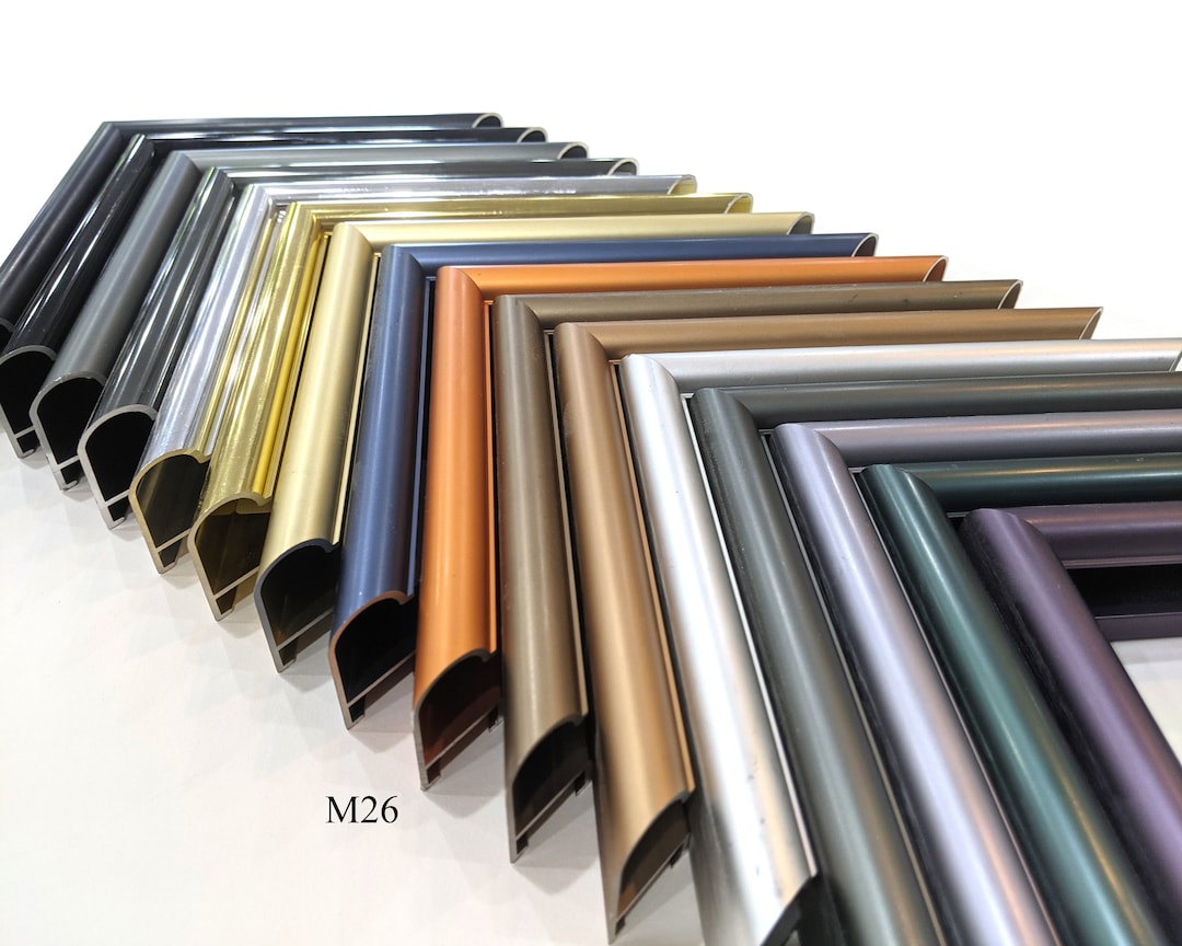 Custom Cut Sectional Metal Picture Frame | 1/2"w X 1"h X 1/2" Rabbet ...