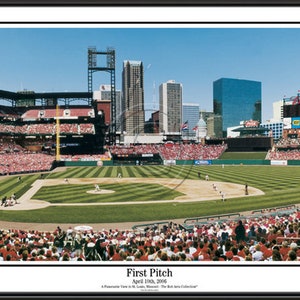 St. Louis Cardinals First Pitch at Busch Stadium | MLB Wall Panoramic ...