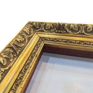 Custom Picture Frame | 2W Large Gold Dusted Ornate W/deep Rabbet ...