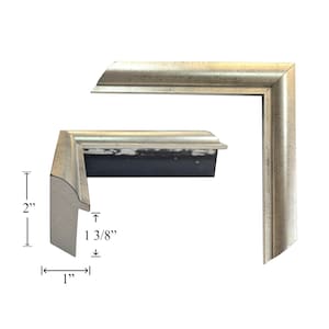 Custom Picture Frame | 1W 2H 1 3/8R Champagne Gold W/ Black Deep Rabbet ...