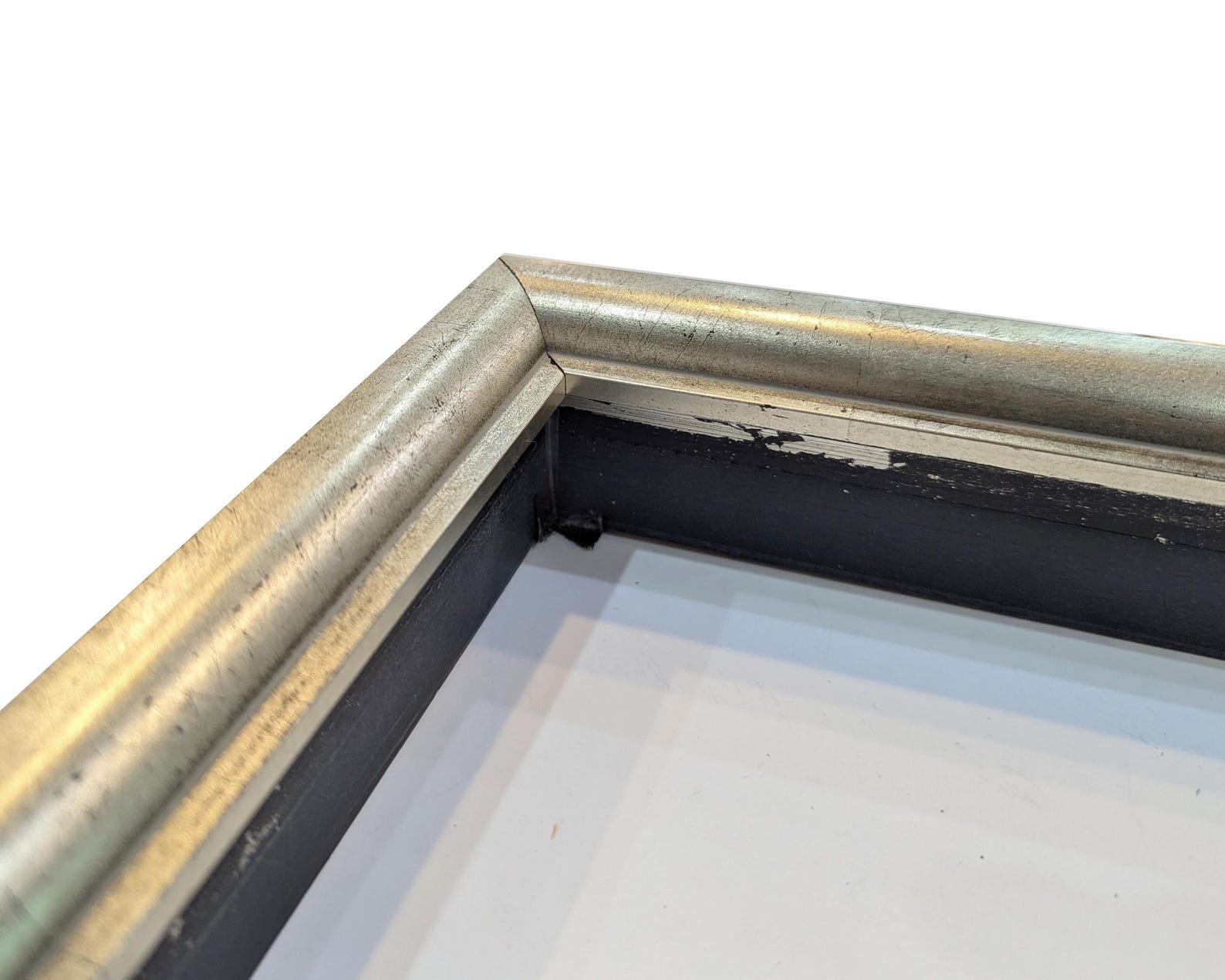 Custom Picture Frame | 1W 2H 1 3/8R Champagne Gold W/ Black Deep Rabbet ...