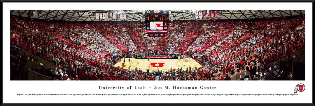 Utah Utes, Jon M. Huntsman Center | Basketball Panoramic Picture - Etsy