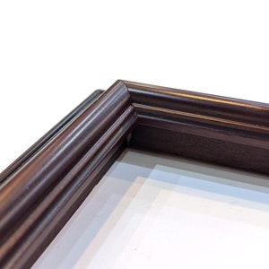 Custom Picture Frame | 1 1/2W 1H 5/8R Dark Reddish Brown Beveled ...
