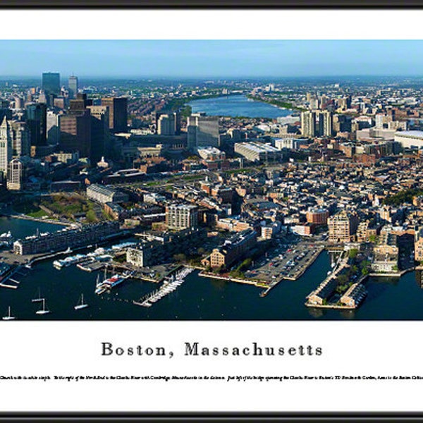 Boston Skyline Picture Frame - Etsy
