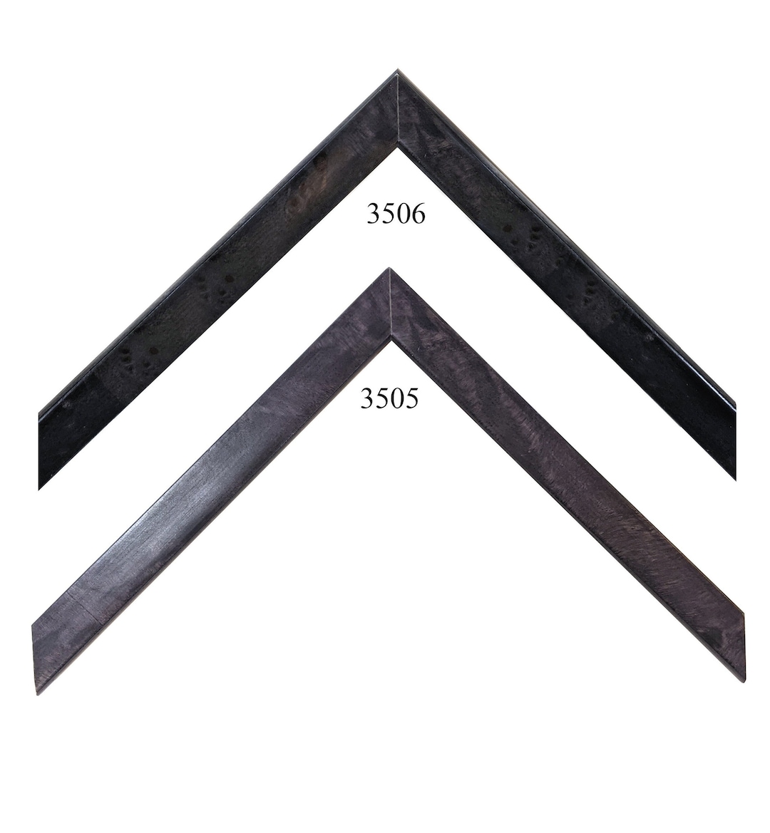 Custom Picture Frame | 1/2W 1/2H 3/8R Black & Purple Flat Square ...