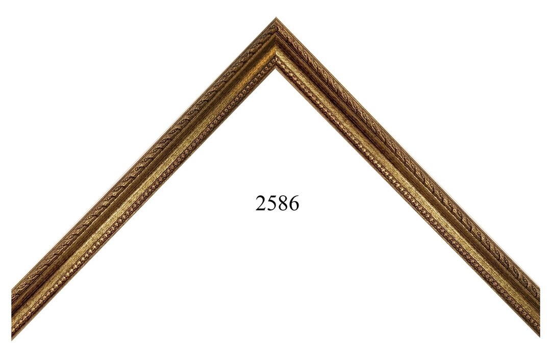 Custom Picture Frame | 1/2"w 3/4"h 3/8"r Decorative Dark Gold With ...