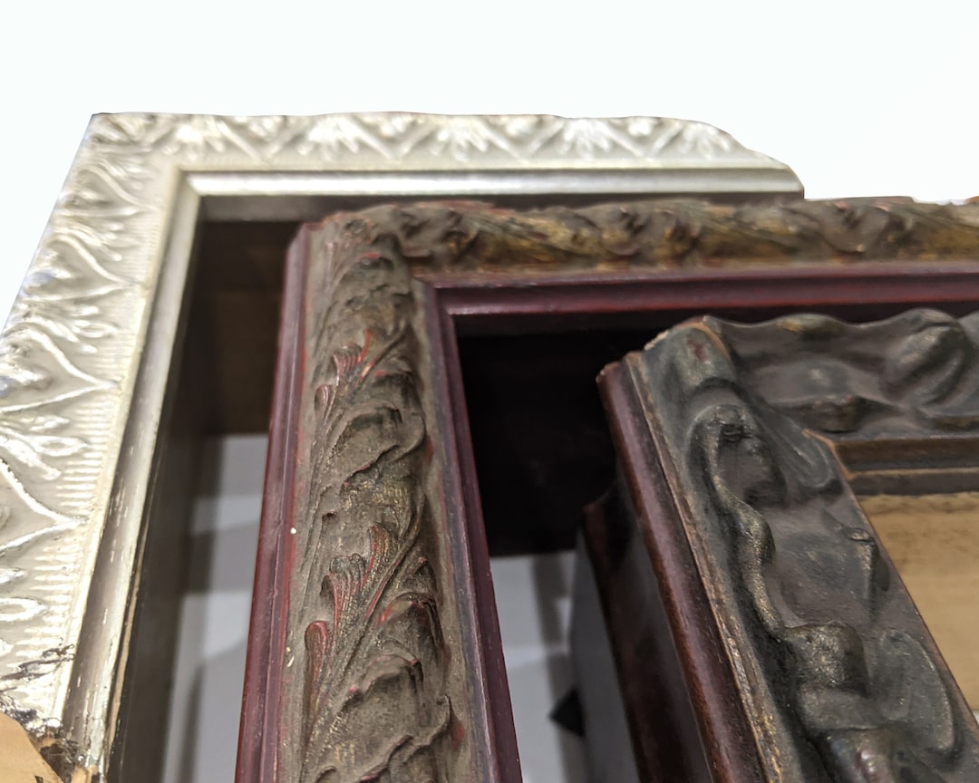Custom Picture Frame | 1 1/4" W Ornate Vintage Decorative Leaf Box ...