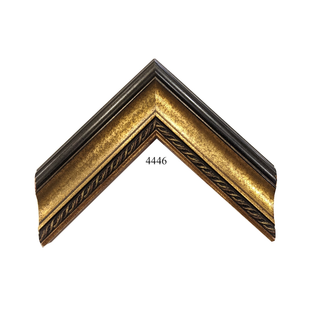 Custom Frames | 2" Gold With Black Rope Trim | Custom Size Picture ...