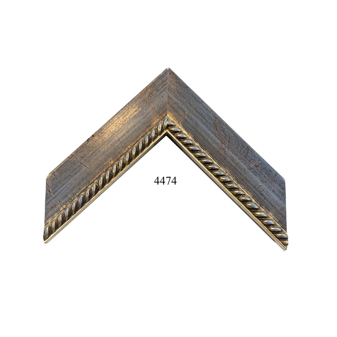 Custom Picture Frame | 1 3/4W 1H 3/4R Blue With Gold Roping | Handmade ...