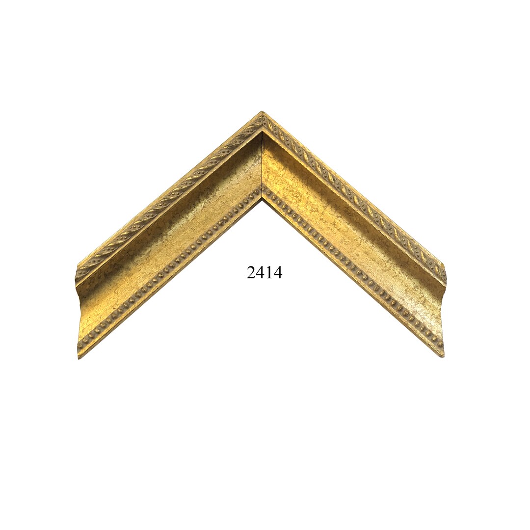 Custom Picture Frame | 1 1/2W 1H 3/8R Yellow Gold Decorative Trim ...