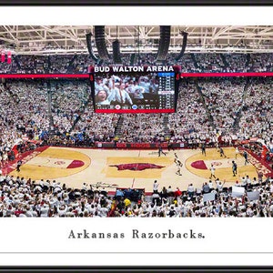 NBA Arizona Razorbacks Bud Walton Arena white out Crowd Wall Panoramic ...