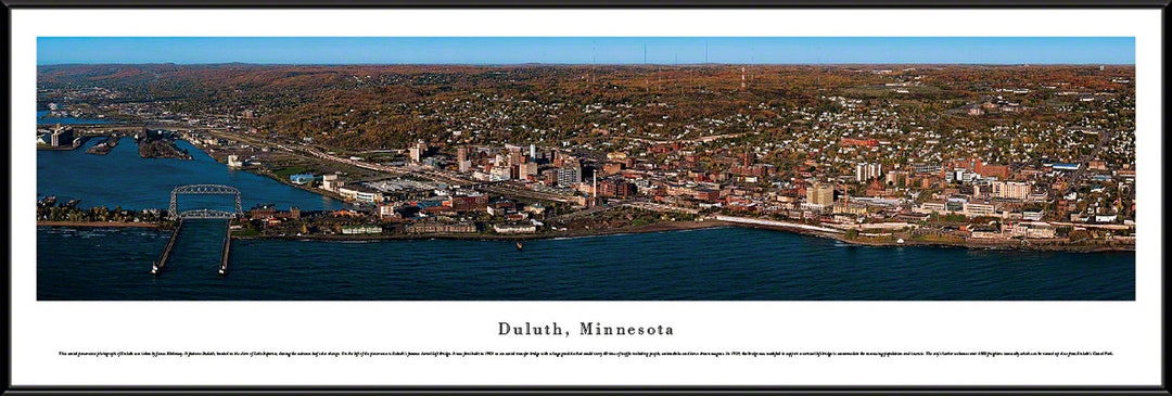 Duluth, Minnesota Skyline Panoramic Photo | Custom Framed Panorama City ...