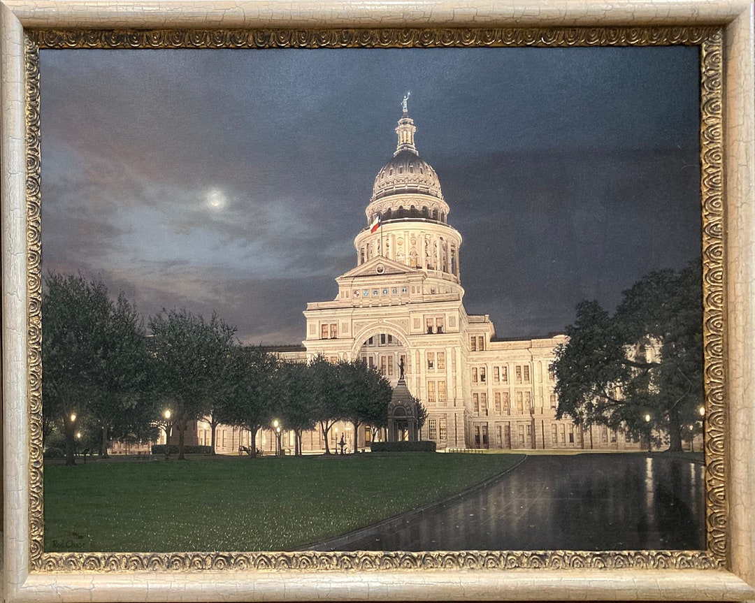 Texas Statehouse | Rod Chase (framed Painting) - Etsy