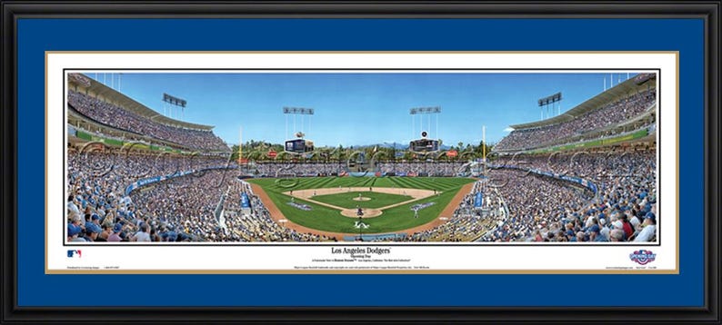 Los Angeles Dodgers - Opening Day - Dodger Stadium | Custom Framed ...