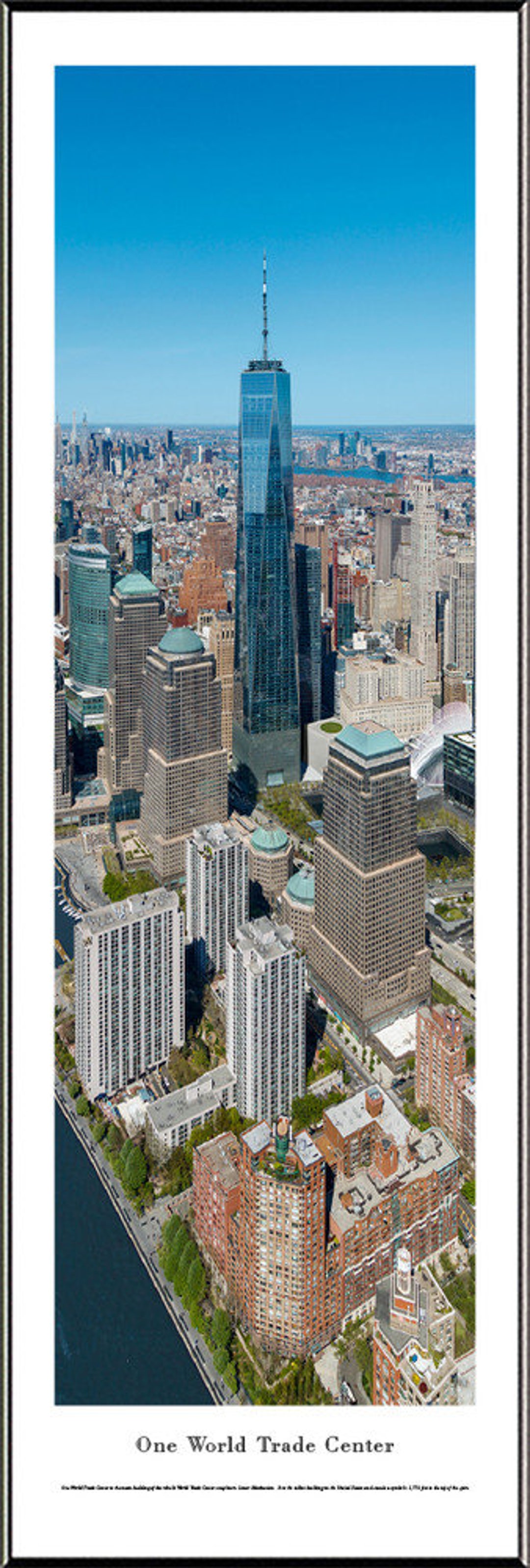 World Trade Center Building Vertical Panorama New York | Custom Framed ...