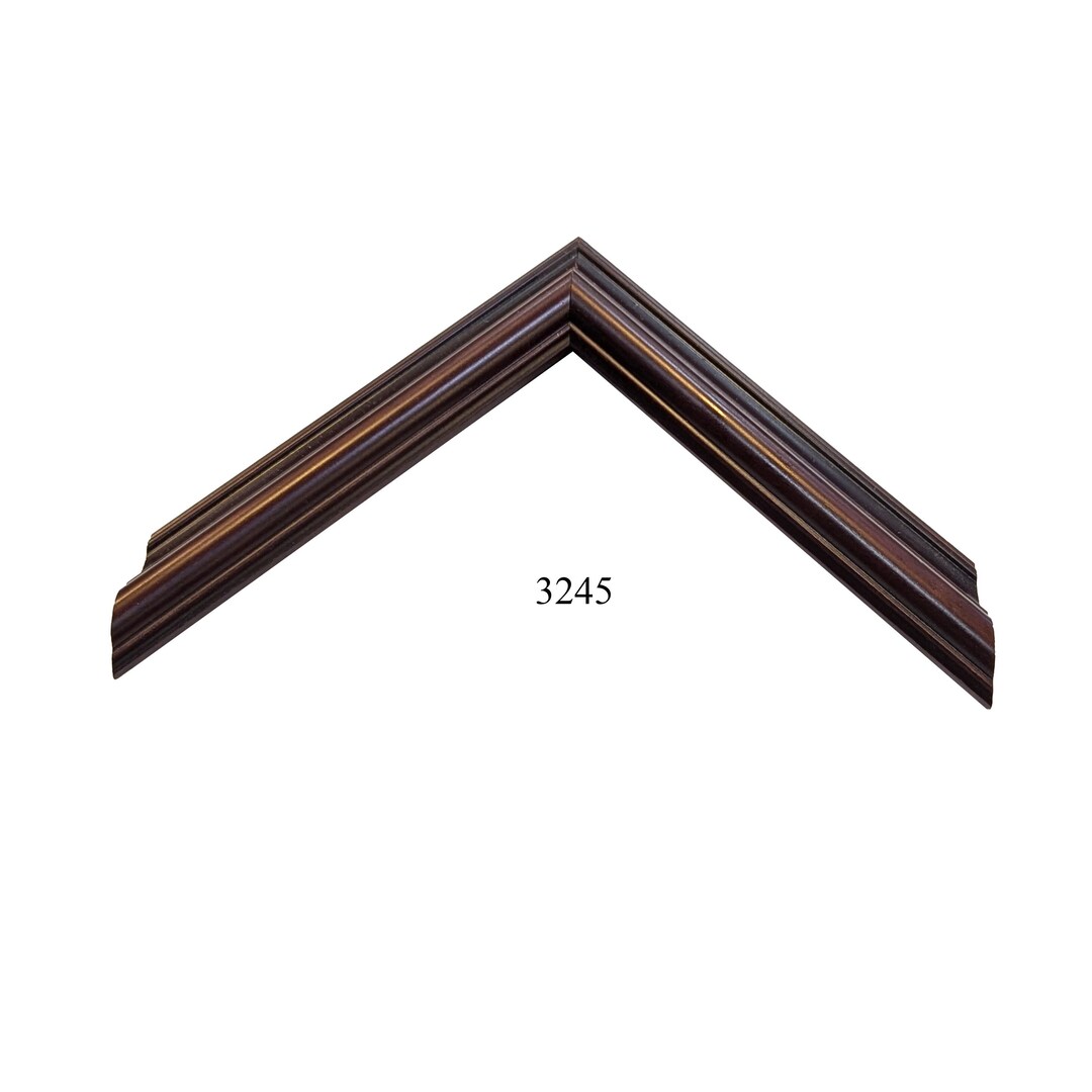 Custom Picture Frame | 1 1/2W 1H 5/8R Dark Reddish Brown Beveled ...