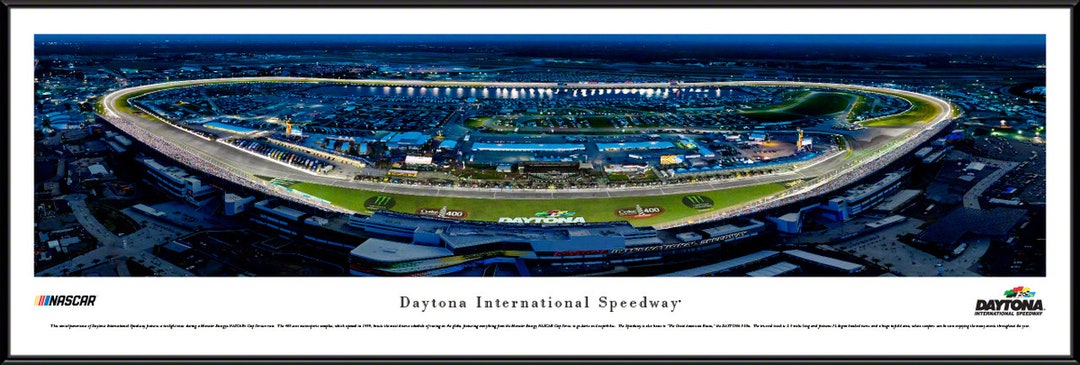 NASCAR Daytona International Speedway at Night Panorama | Panoramic ...