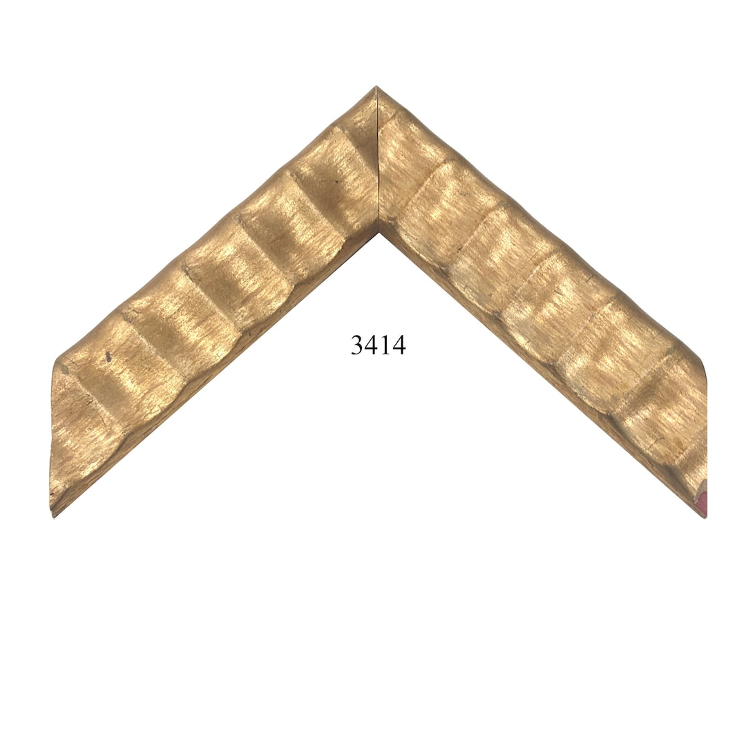 Custom Picture Frame | 1 1/2"w 1 1/4"h 1/2"r Gold With Waves | Great ...