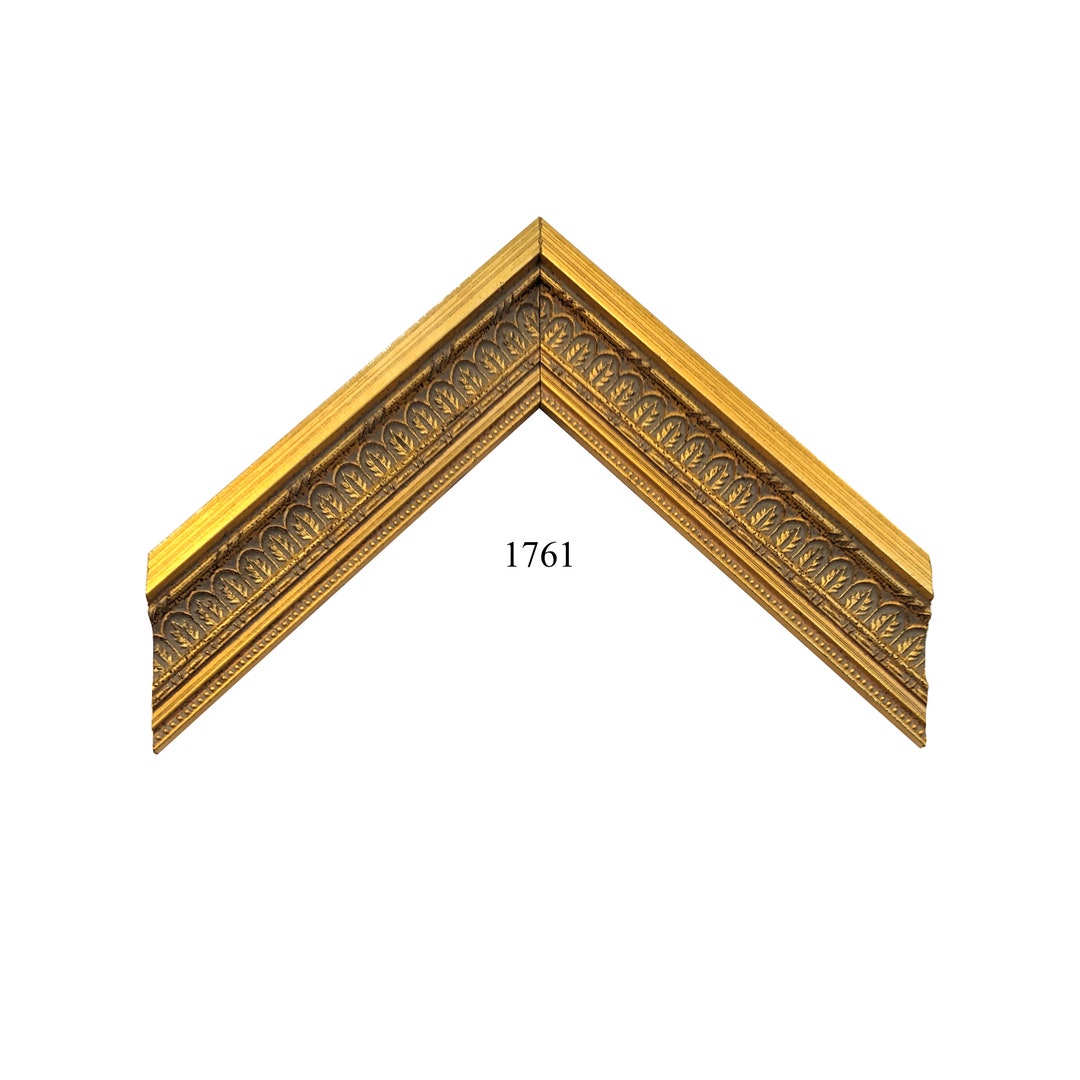 Custom Picture Frame | 1 1/2W 1H 3/8R Gold Ornate With Beaded Lip ...