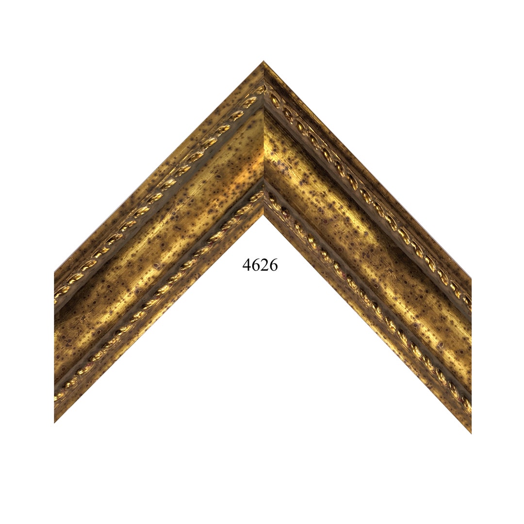 Custom Picture Frame (4626) | 2 1/2W 1H 3/8R | 2 1/4" Gold Rope Trim ...