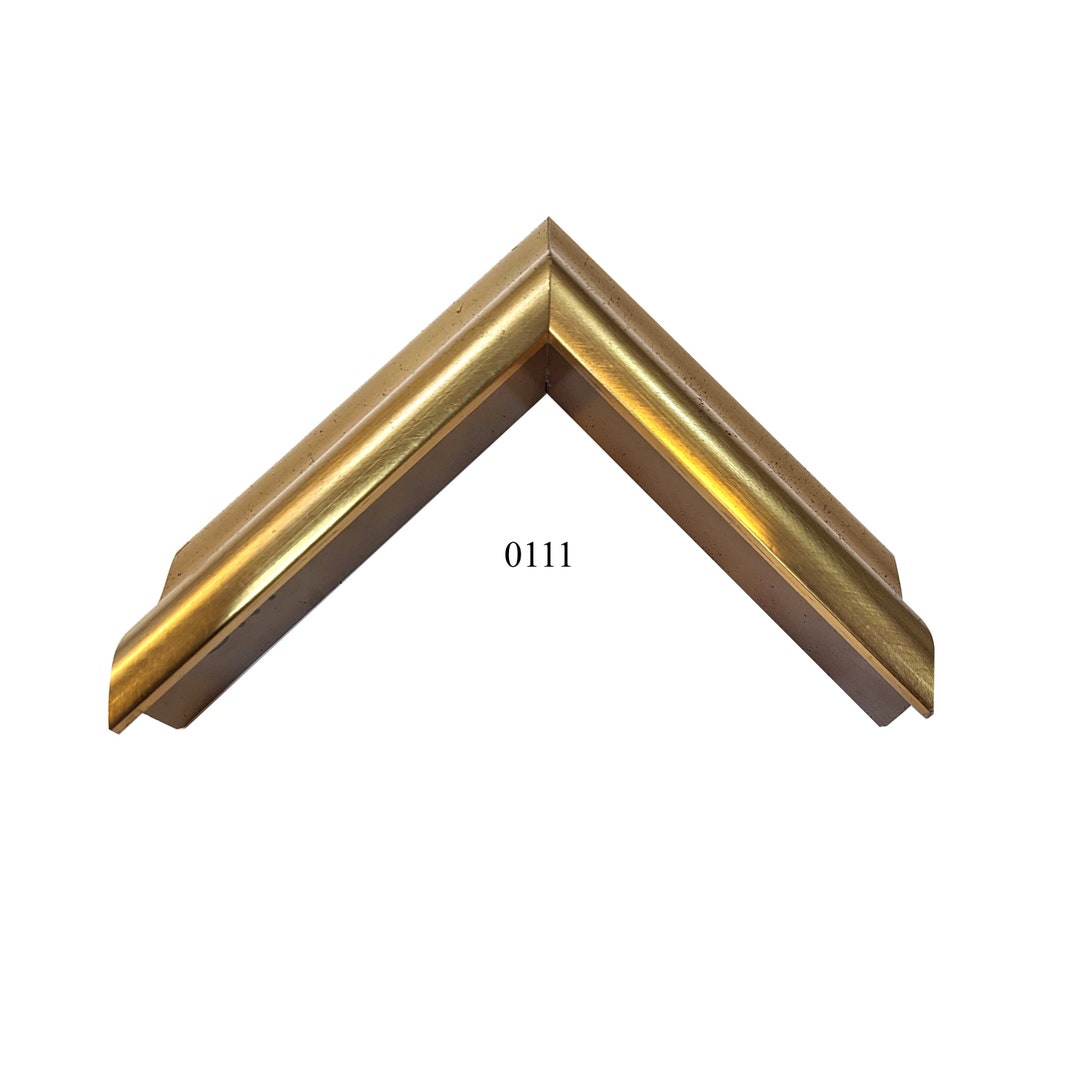 Custom Picture Frame | 1 3/4W 2 1/8H 1 1/8R Rounded Raised Gold With ...