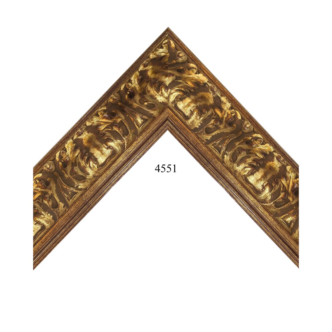 Custom Picture Frame | 3 1/2W 1 1/2H 1R | Ornate Gold | Great for ...