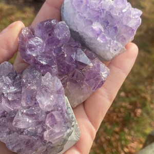 Natural Raw Purple Amethyst Egg Shaped Small Geodes Self Standing ...