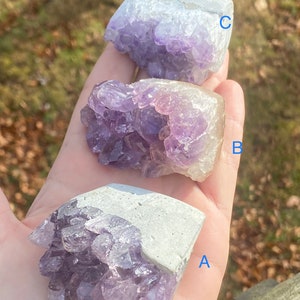 Natural Raw Purple Amethyst Egg Shaped Small Geodes Self Standing ...