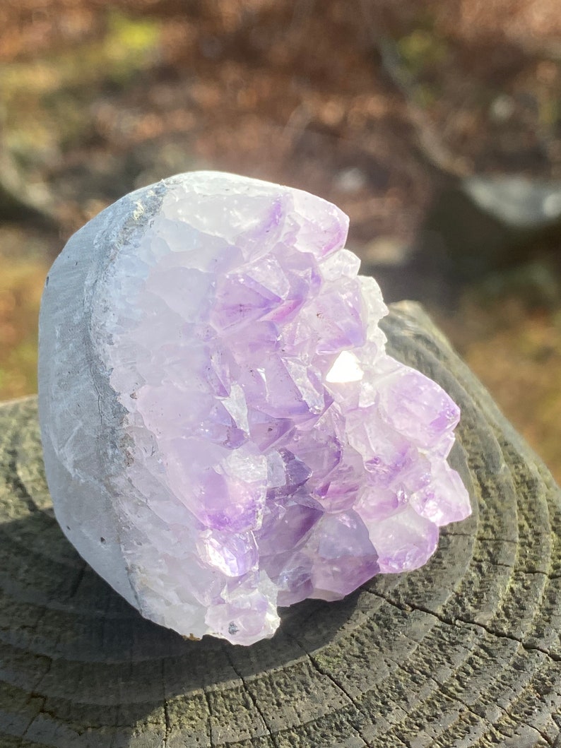 Natural Raw Purple Amethyst Egg Shaped Small Geodes Self Standing ...