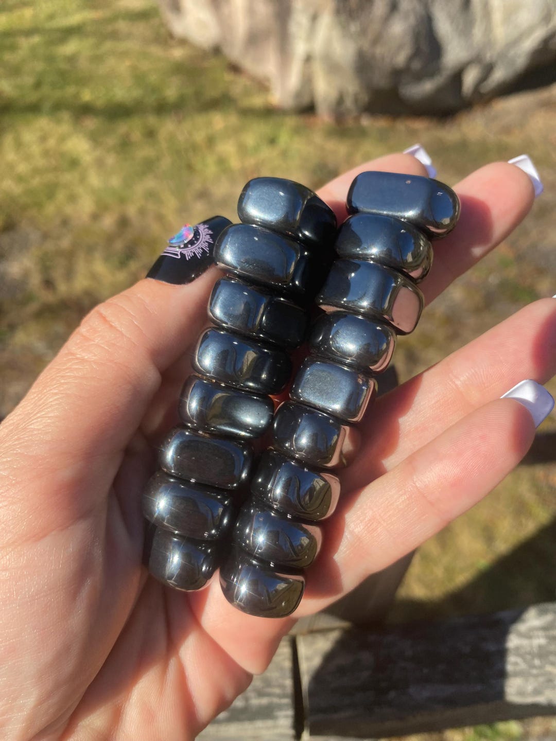 1 Magnetic Hematite Ferrite Polished Stones Makes Great Magnets Energy ...