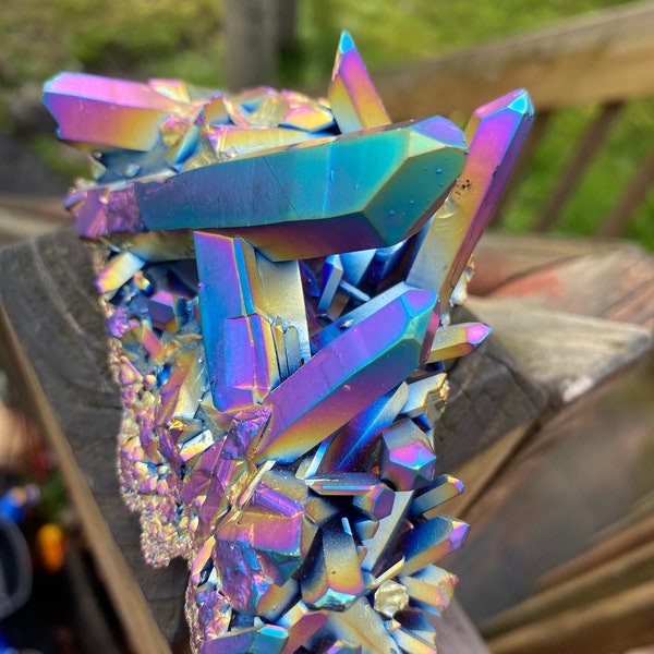 Rainbow Aura Quartz - Etsy