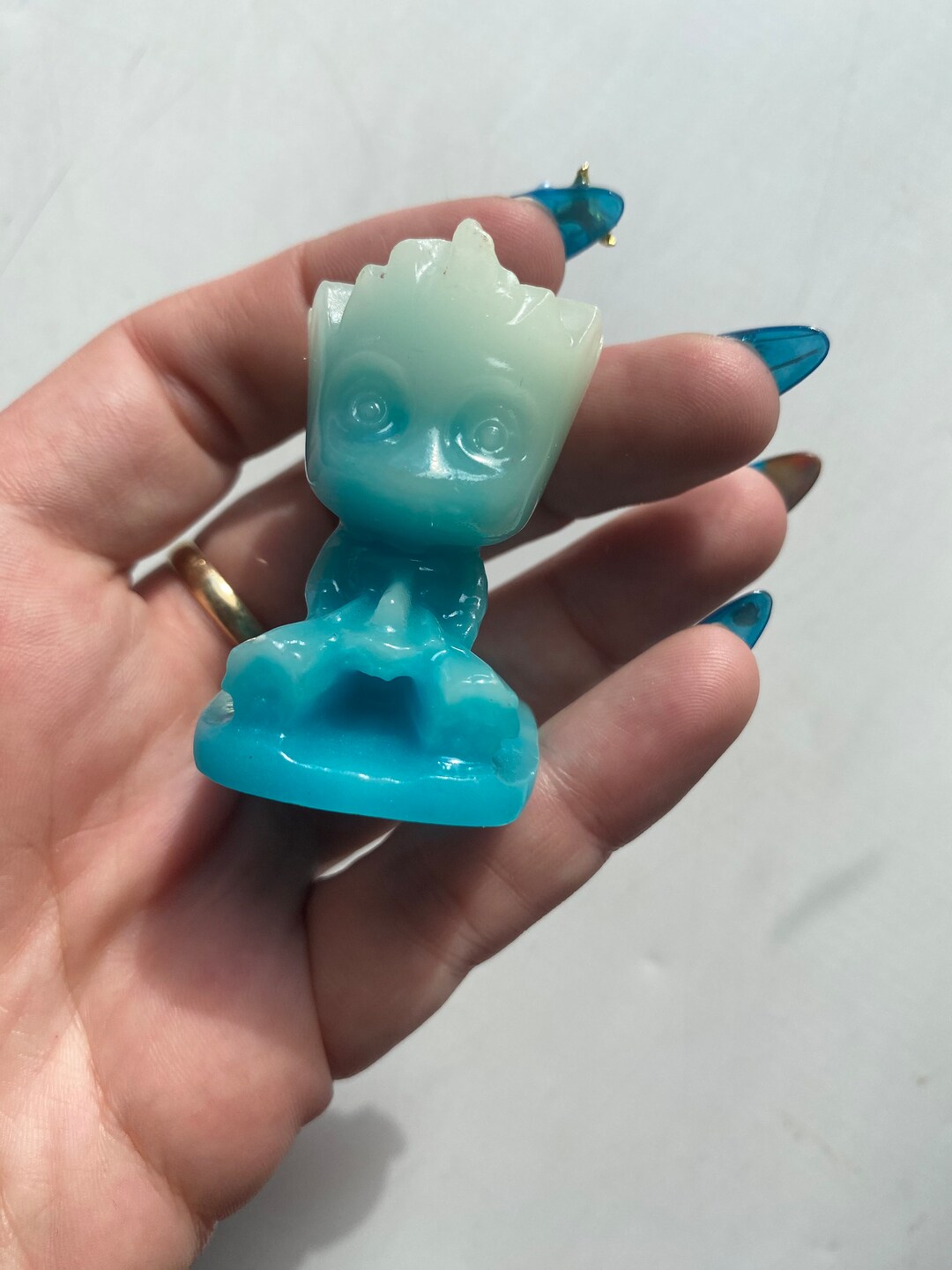 Blue Groot Guardian of the Galaxy Glow in the Dark Luminous Stone ...