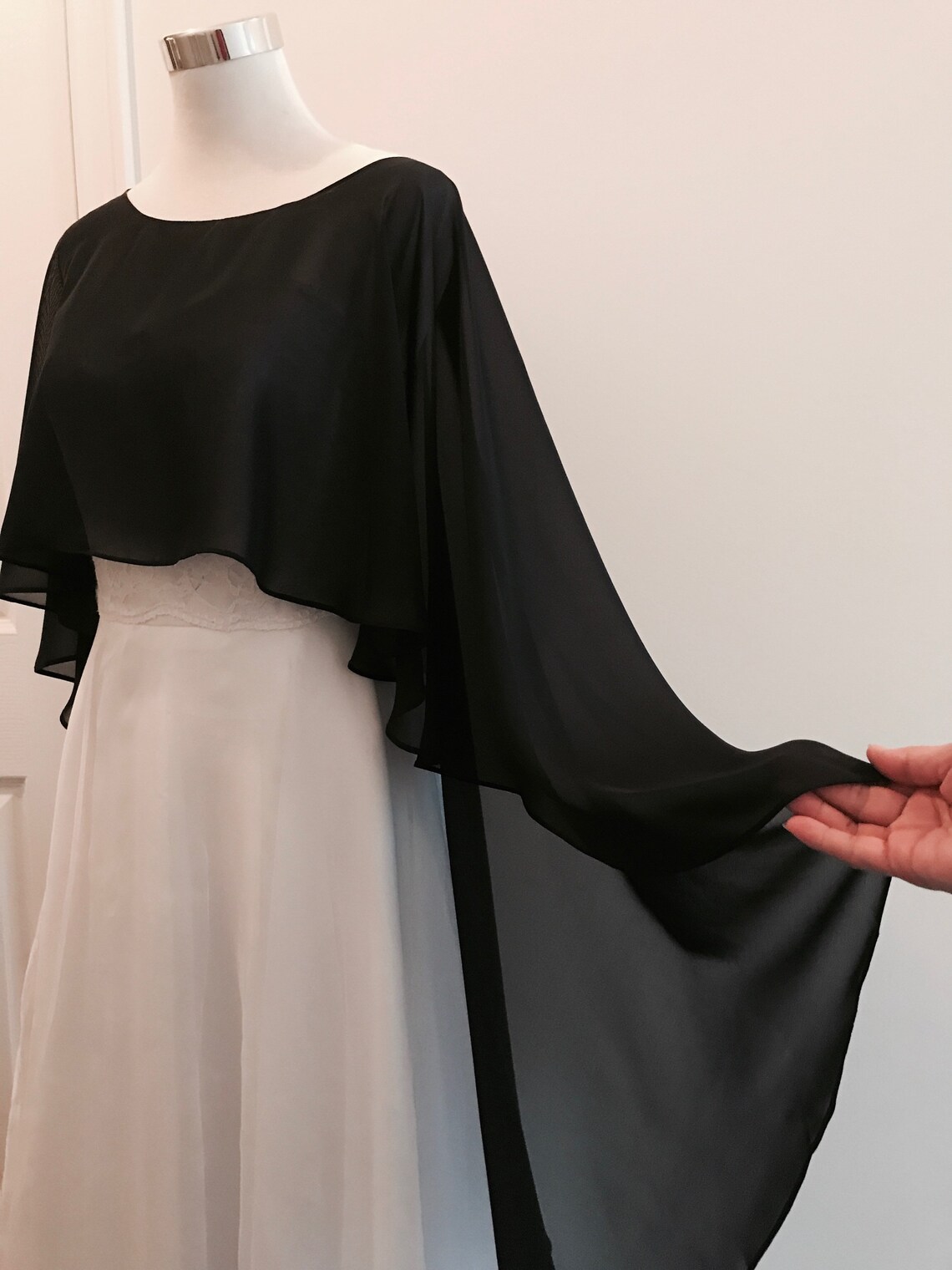 CHIFFON Capelet__ DARK NAVY Chiffon Overlay Sheer Cover-up | Etsy