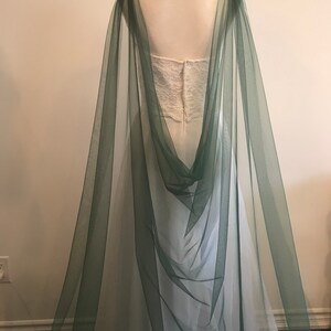 Green Draped Cape, Bridal Green Cape, Soft Tulle Green Shoulder Cape ...
