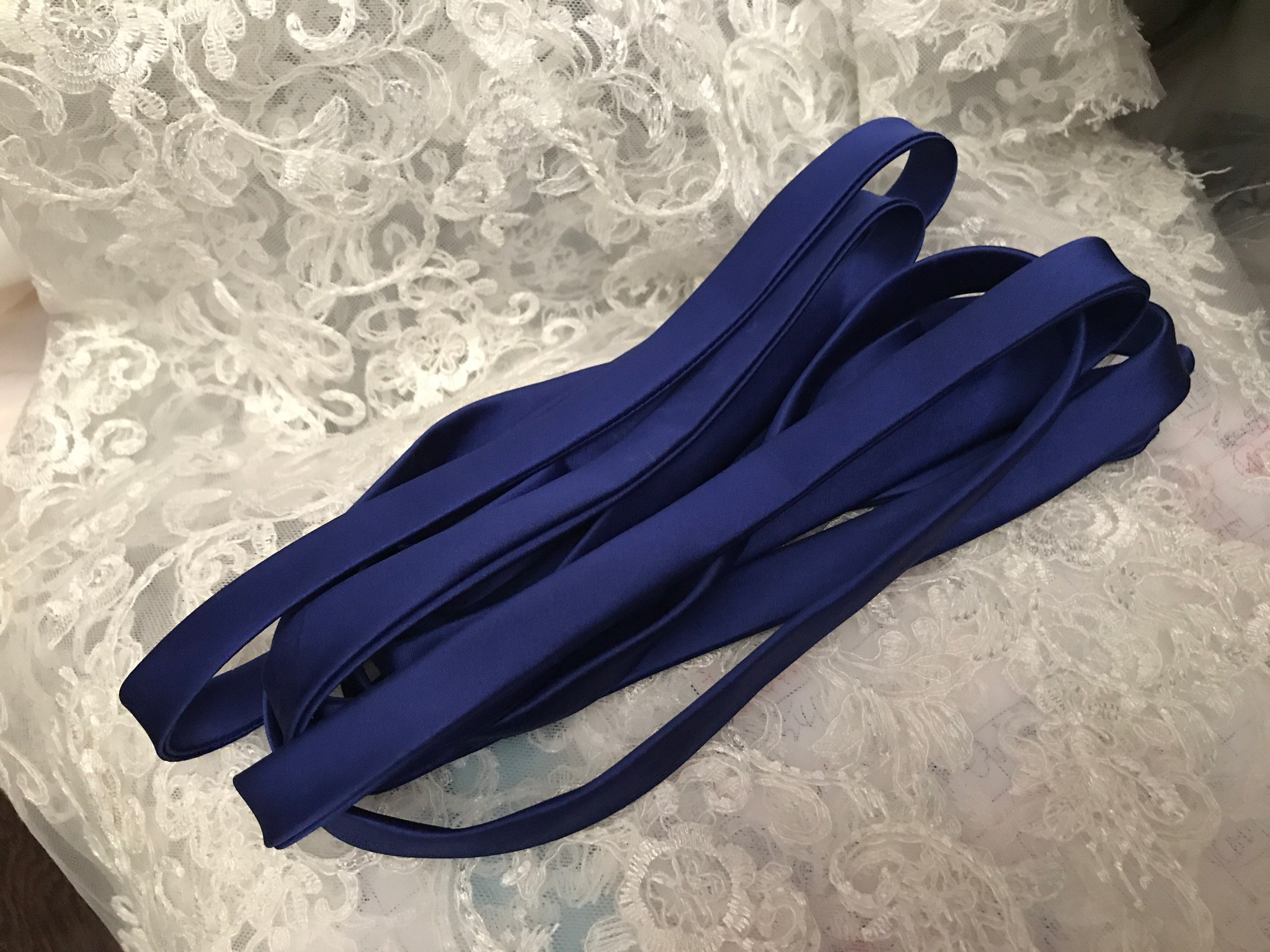 COBALT // Satin Lace-up Ribbon for Corset Back Bridal Gown - Etsy