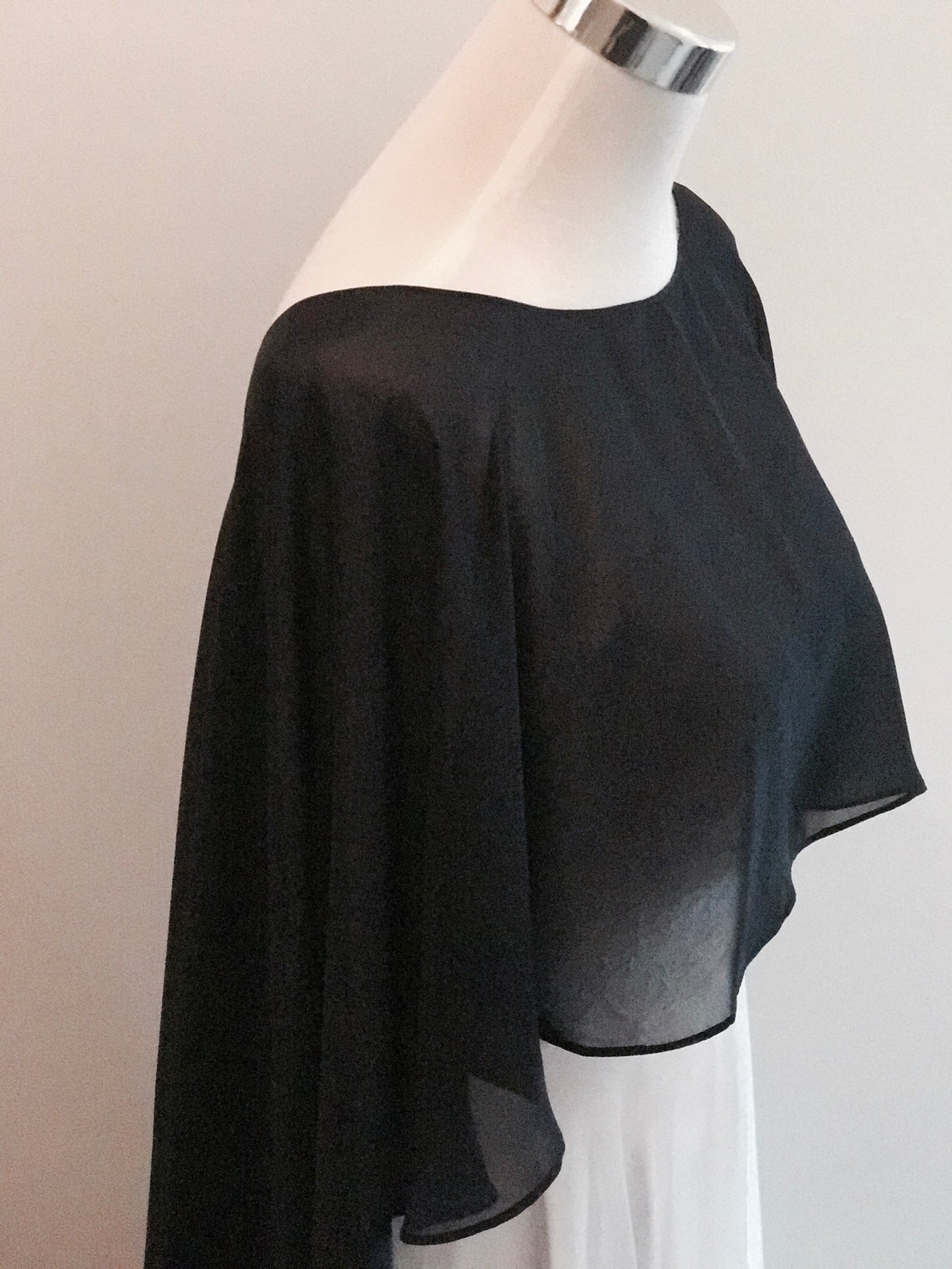 CHIFFON Capelet__ DARK NAVY Chiffon Overlay Sheer Cover-up | Etsy