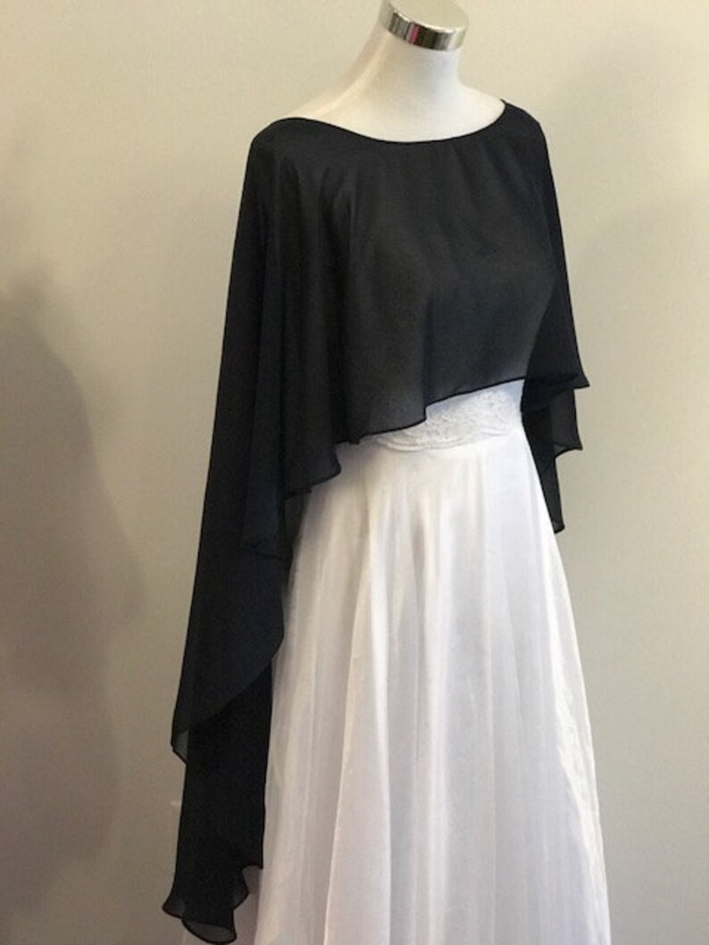 CHIFFON Capelet__ DARK NAVY Chiffon Overlay Sheer Cover-up - Etsy