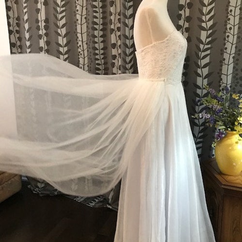 Tulle Detachable Wedding Train Extra Long Removable Wedding | Etsy