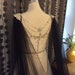 BLACK Cape Veil W/rhinestone Back Jewelry__108width X - Etsy