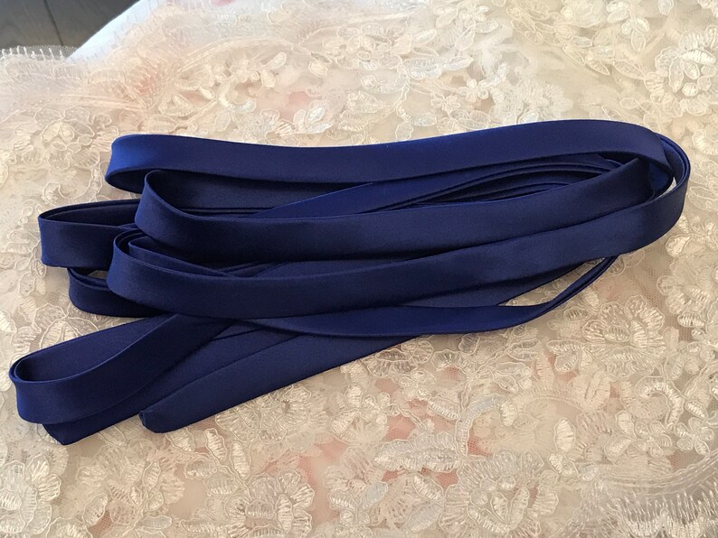 COBALT // Satin Lace-up Ribbon for Corset Back Bridal Gown - Etsy