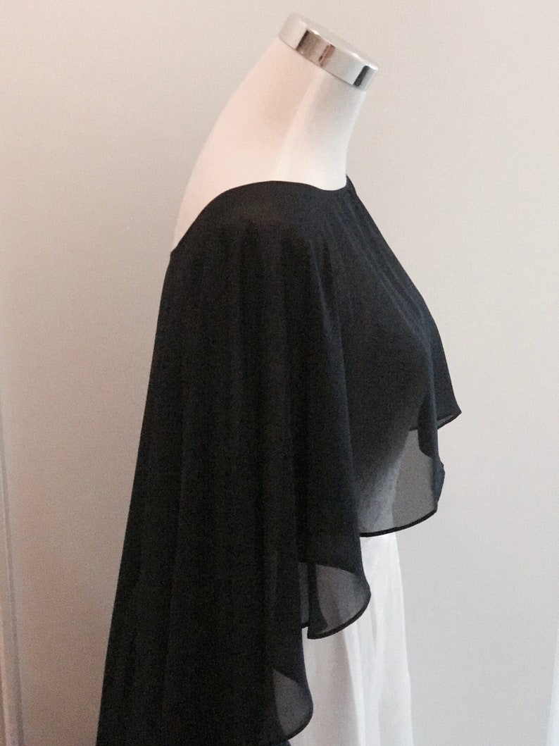 CHIFFON Capelet__ DARK NAVY Chiffon Overlay Sheer Cover-up - Etsy