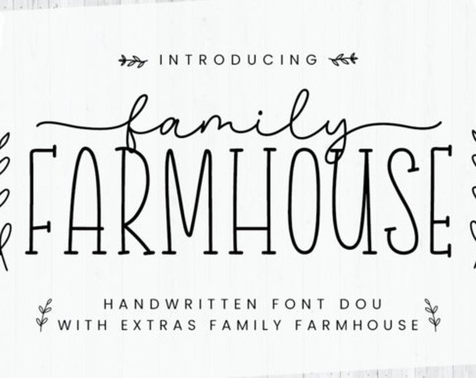 Family Farmhouse Font Script Font, Cricut Fonts, Calligraphy, Modern ...