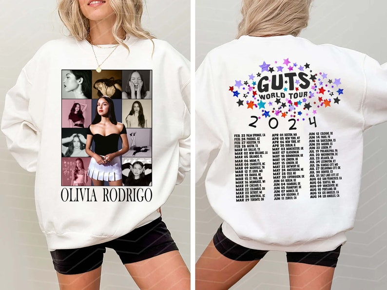 Olivia Guts Tour 2024 PNG, Olivia Rodrigo Guts Png, Olivia Track List ...