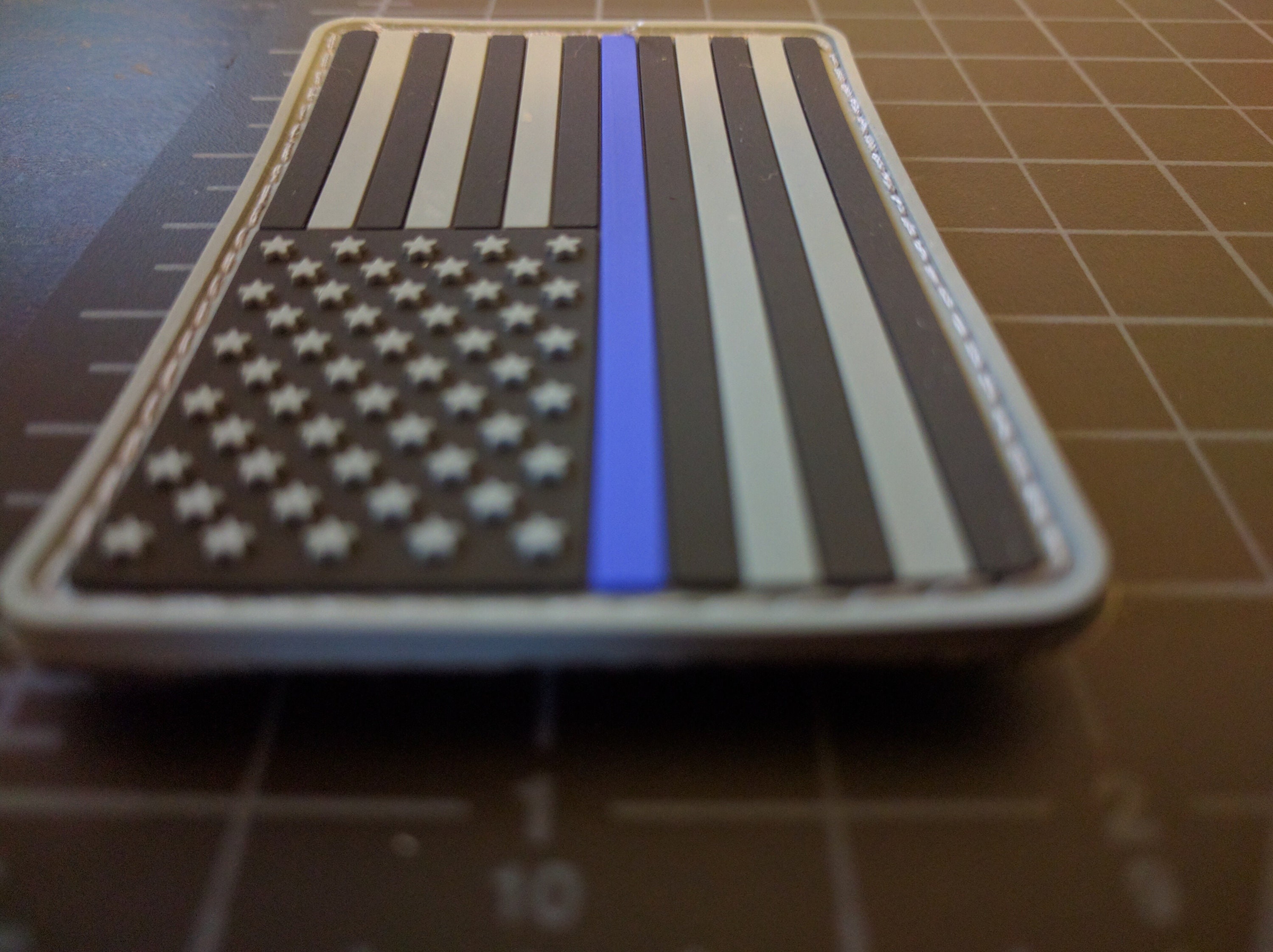 Thin Blue Line USA Flag Morale PVC Patch Handmade Hook & Loop | Etsy