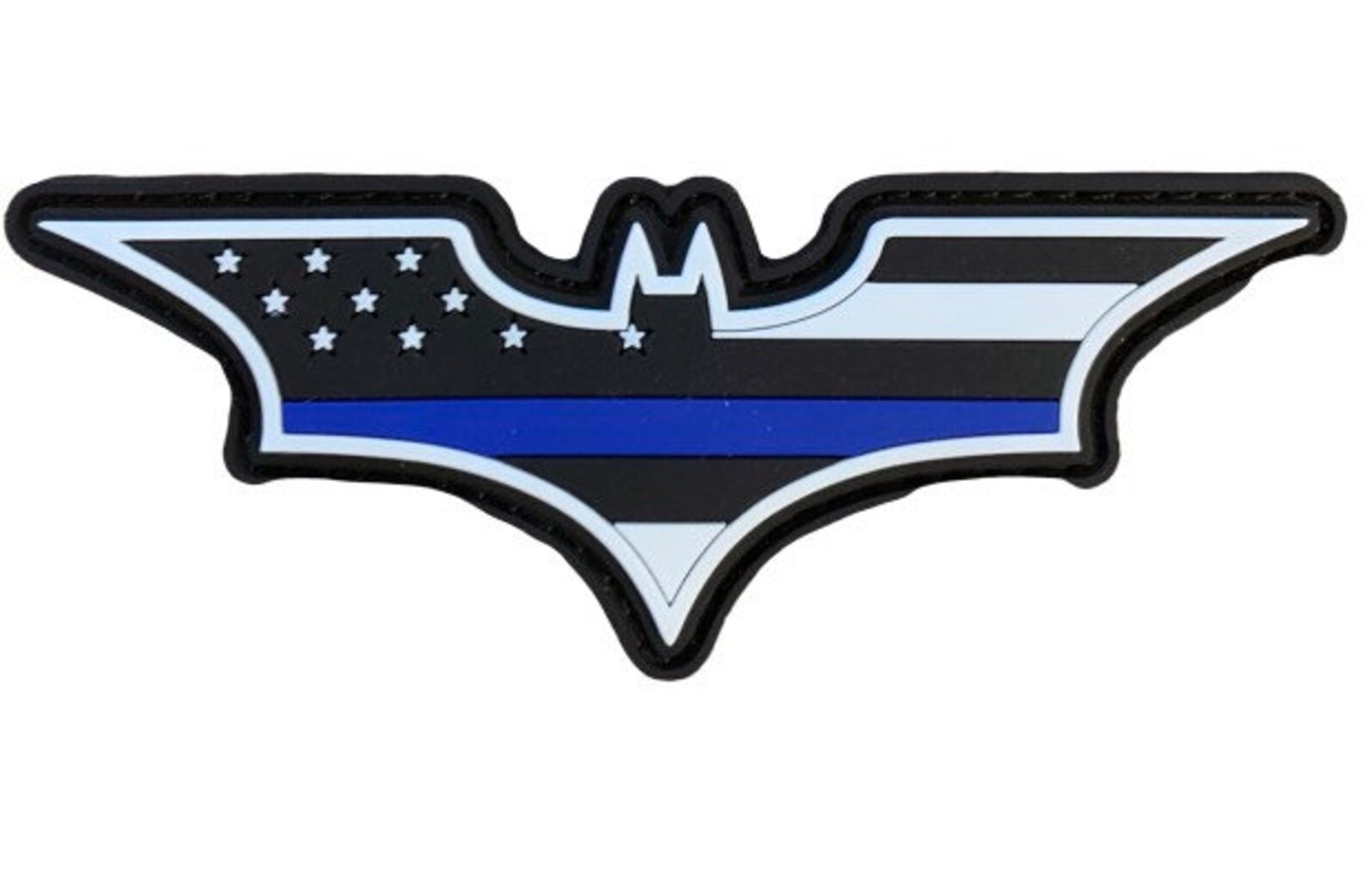 Batman Thin Blue Line USA Flag Morale Pvc Patch Handmade Hook - Etsy